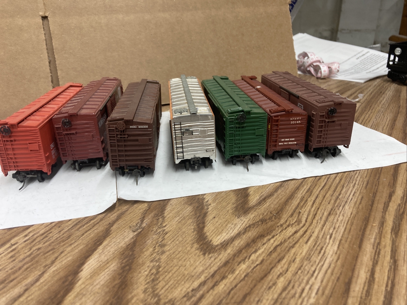 Lot Of 7 HO Scale Train Car Box Car | eBay