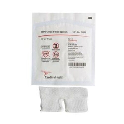 IND Cardinal Health 100% Cotton Drain Sponge, USP Type VII 4" x 4 ...