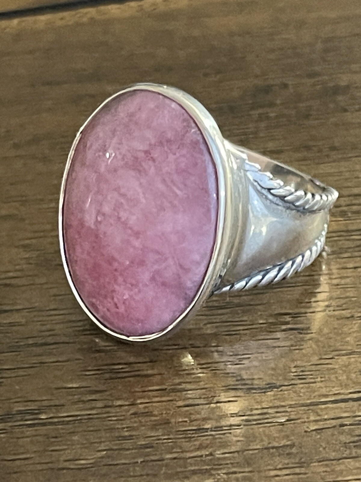 Carolyn Pollack 925 Silver Pink Rhodonite Cabochon Ring Sz 10 | eBay