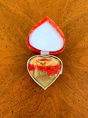 A102 Heart Handmade Natural Wooden Hair Comb Decoration Comb Fine Tooth ...