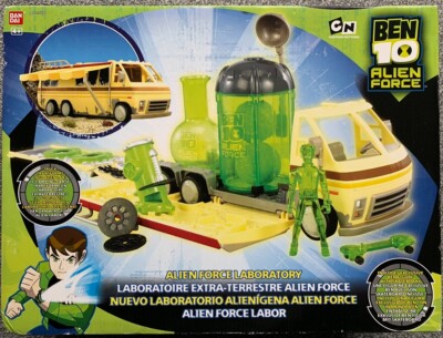 BEN 10 TEN ALIEN FORCE LABORATORY! TRUCK! ALIEN VIEWER! ANIMATION DISKS ...