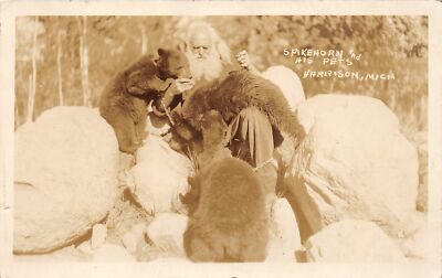 H2/ Harrison Michigan RPPC Postcard c30s Spikehorn Black Bears | eBay