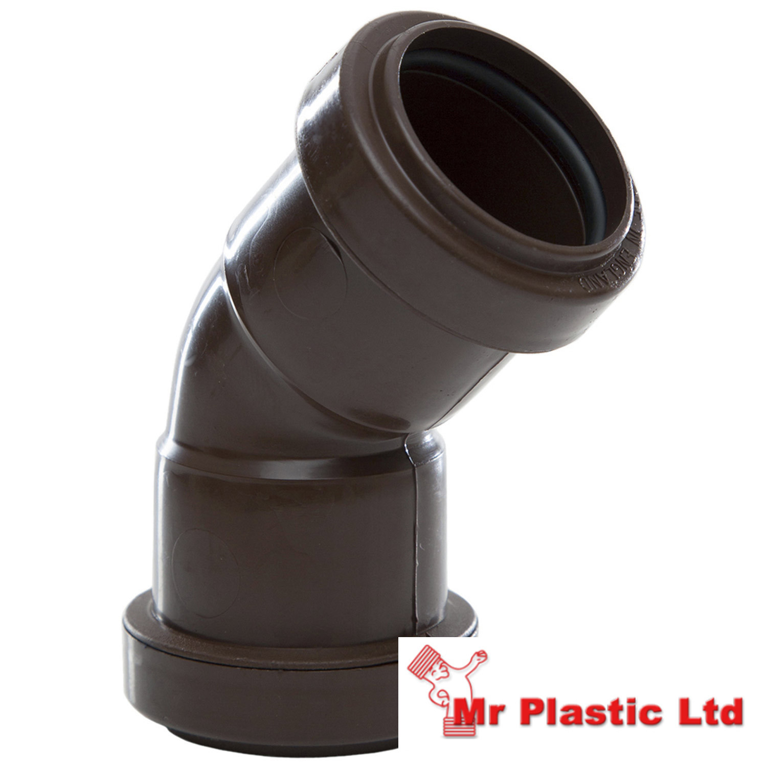 Polypipe 32mm Push Fit Waste Pipe Fittings in Brown (actual size 34mm ...