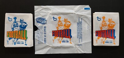 Lot of (3) 1972 Topps Football Empty Wax Wrappers Vintage Wax Pack ...