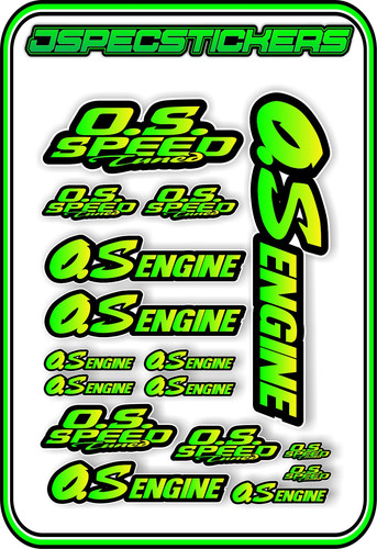 O.S ENGINES RC STICKER SHEET REMOTE CONTROL PLANE CAR OS SPEED TUNED G ...