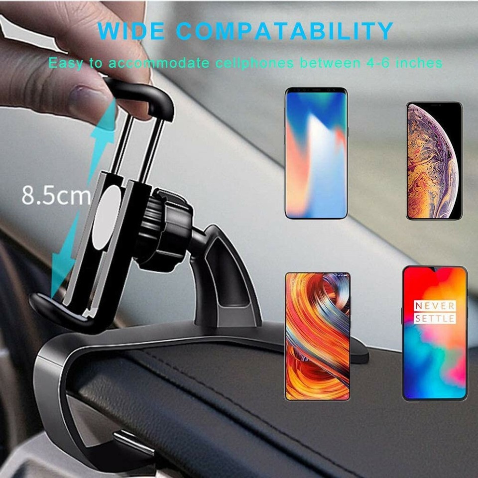 Universal Cell Phone GPS Car Dashboard Mount Holder Stand HUD Ven Clip ...
