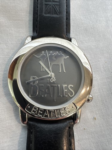 BEATLES 1995 APPLE CORP. WATCH IN WOODEN GUITAR CASE AND ORIGINAL BOX ...