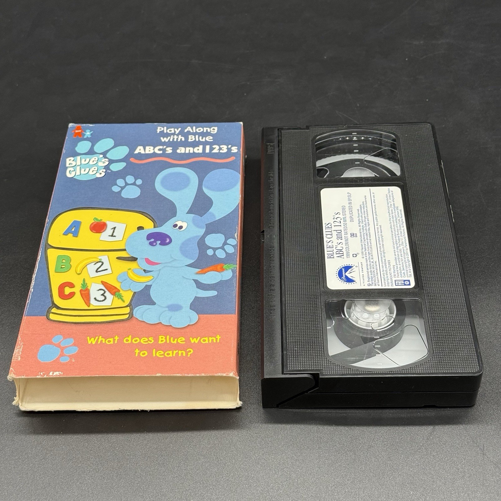 Blue’s Clues ABC’s and 123’s VHS Tape 1999 Nickelodeon Nick Jr Cartoon ...