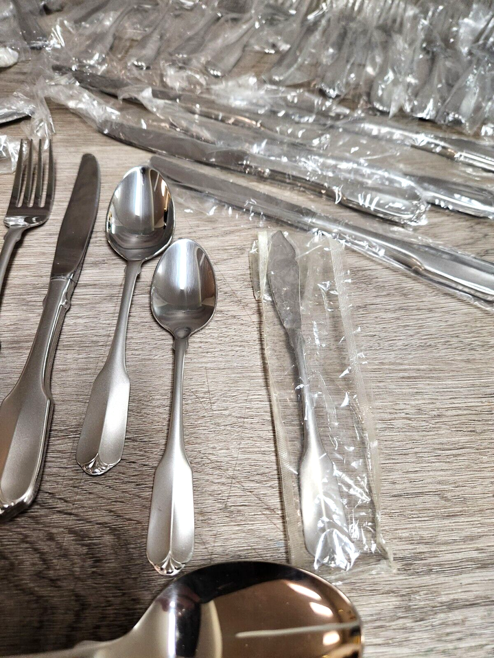 ONEIDA CUBE 18/10 STAINLESS SATIN GLORIA FLATWARE SET SERVICE FOR 12 66 ...
