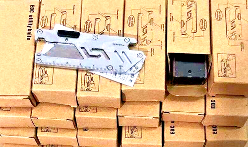 EDC Keychain + BOX CUTTER + Utility Multi/Tool Knife + 5 SK5 ...