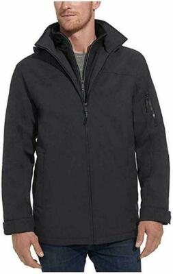 Weatherproof Men's Hooded Ultra Tech Jacket Grey Black | eBay