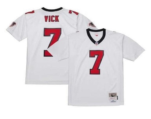 Michael Vick Atlanta Falcons 2001 White Throwback Jersey - Men's | eBay