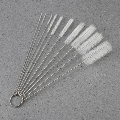 10 Pcs Pipe Cleaners Small Bottle Brushes for Cleaning Nylon Tube | eBay UK