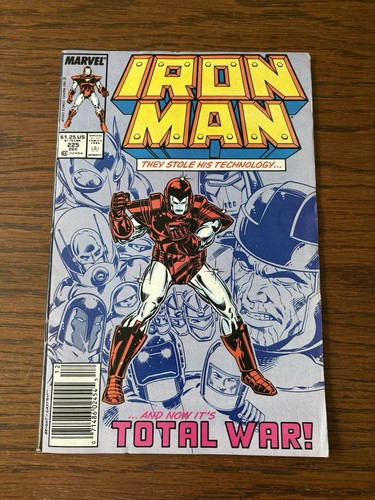 Iron Man #225 1987 Marvel Comics VF Comic Book 1st Armor Wars Newsstand ...