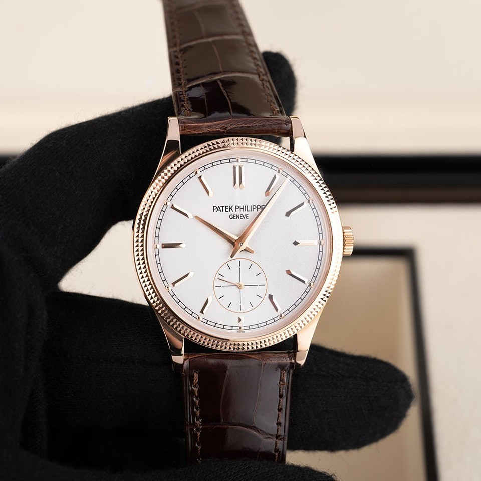 Patek Philippe Calatrava Watch 39MM Silver Index Hour Markers Dial Rose ...