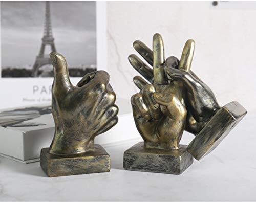 Hand Finger Gesture Desk Statues Fingers Sculpture Creative Home Living ...