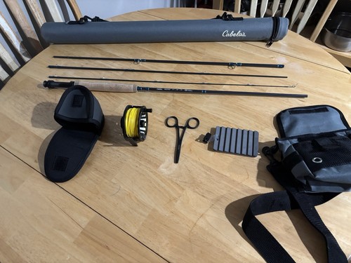 Cabela's Prestige II, 9' 4-Pc Fly Fishing Rod w/REEL II 5-6 & Case | eBay