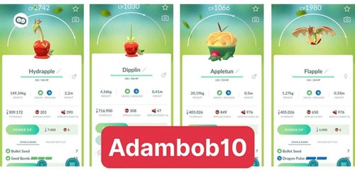 Pokémon Go -Flapple/Appletun/Dipplin/Hydrapple (Applin Evolution) PTC ...