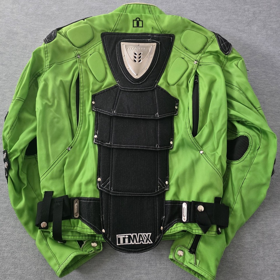 Icon Timax Motorcycle Jacket Men’s Large Green Armored Riding Jacket ...