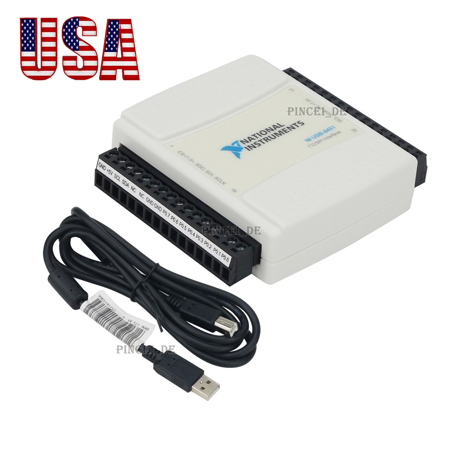 USB-8451 779553-01 OEM Data Acquisition Card DAQ USB w/ Data Cable US ...