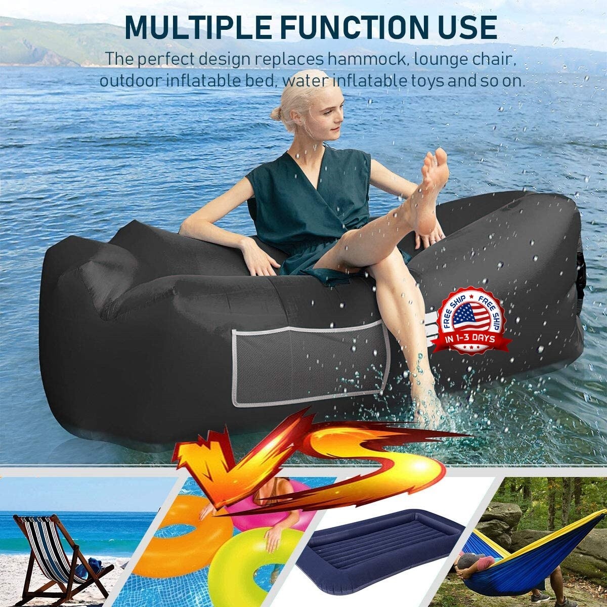 Sofa Cama Infable Para Adentro Afuera Sillon Hammock Inflatable Couch Air Sofa | eBay