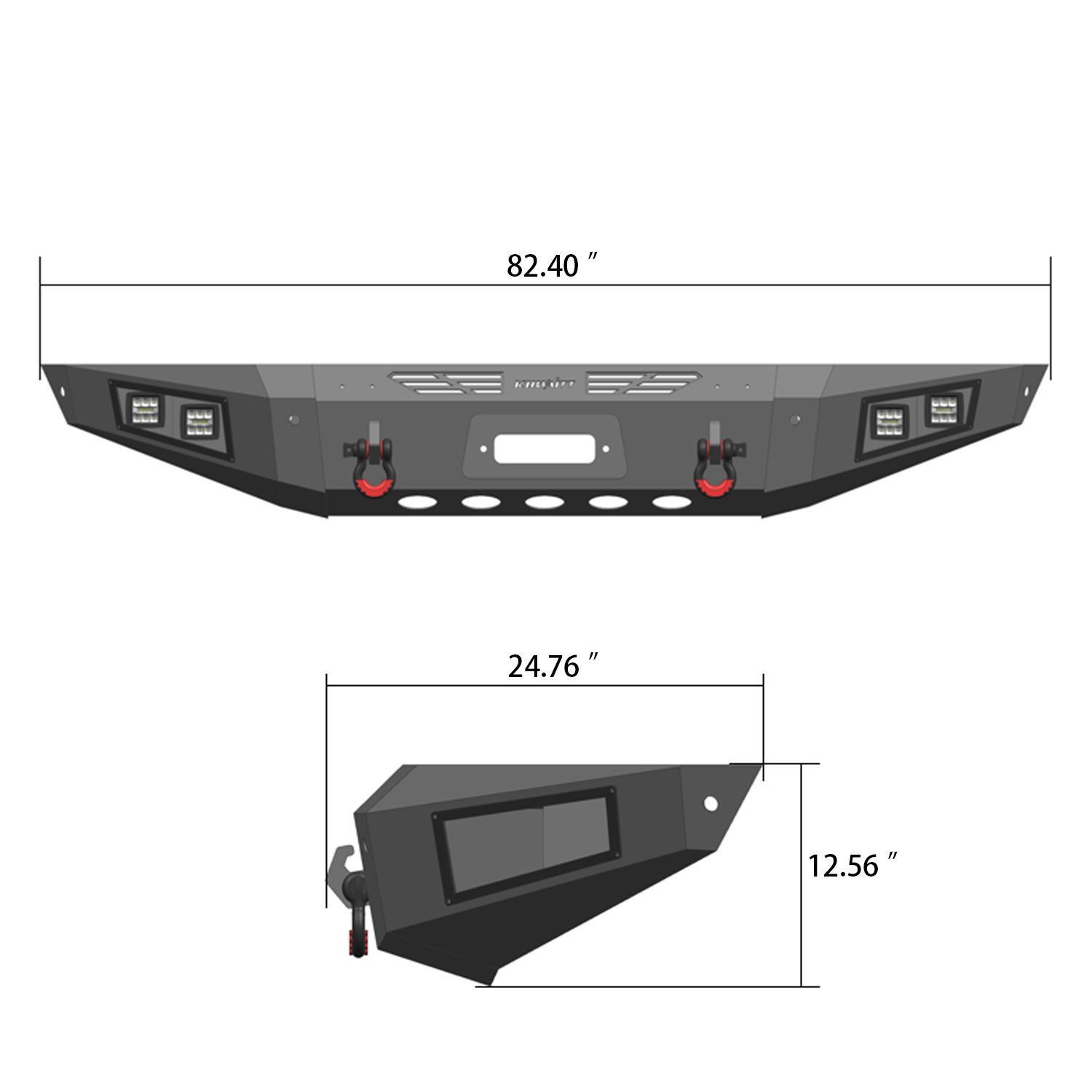 Vijay For 2010-2014 Ford F150 SVT Raptor Front/Rear Bumper W/Winch ...