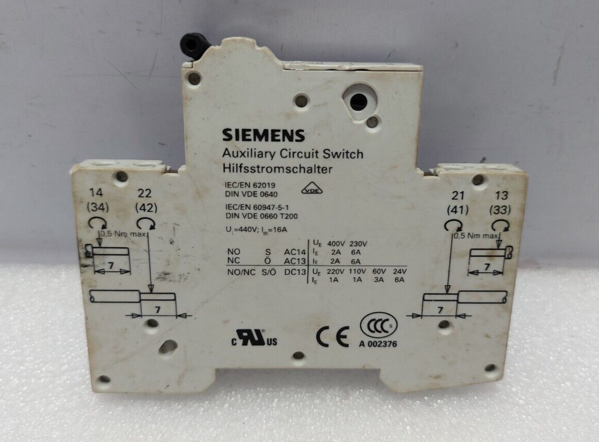 Siemens 5ST3010 Auxiliary Circuit Switch | eBay