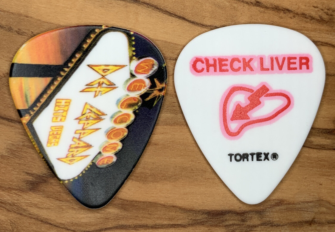 DEF LEPPARD Guitar Pick CHECK LIVER 2019 LAS VEGAS HITS Tour Picks Pic ...