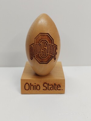 Ohio State University Laser Engraved Solid Wood College Football - Real ...