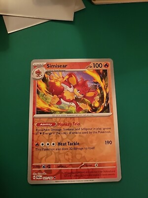 Simisear 021/182 Sv04: Paradox Rift Reverse Holo NM Pokemon Card 2023 ...