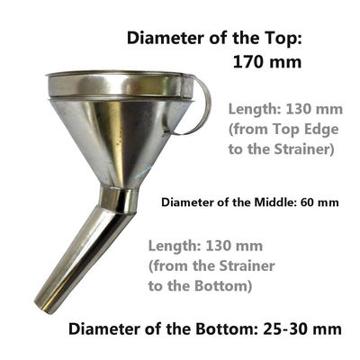 Metal Funnel with Metal Strainer for Oil Petrol Diesel Water Fuel Car ...