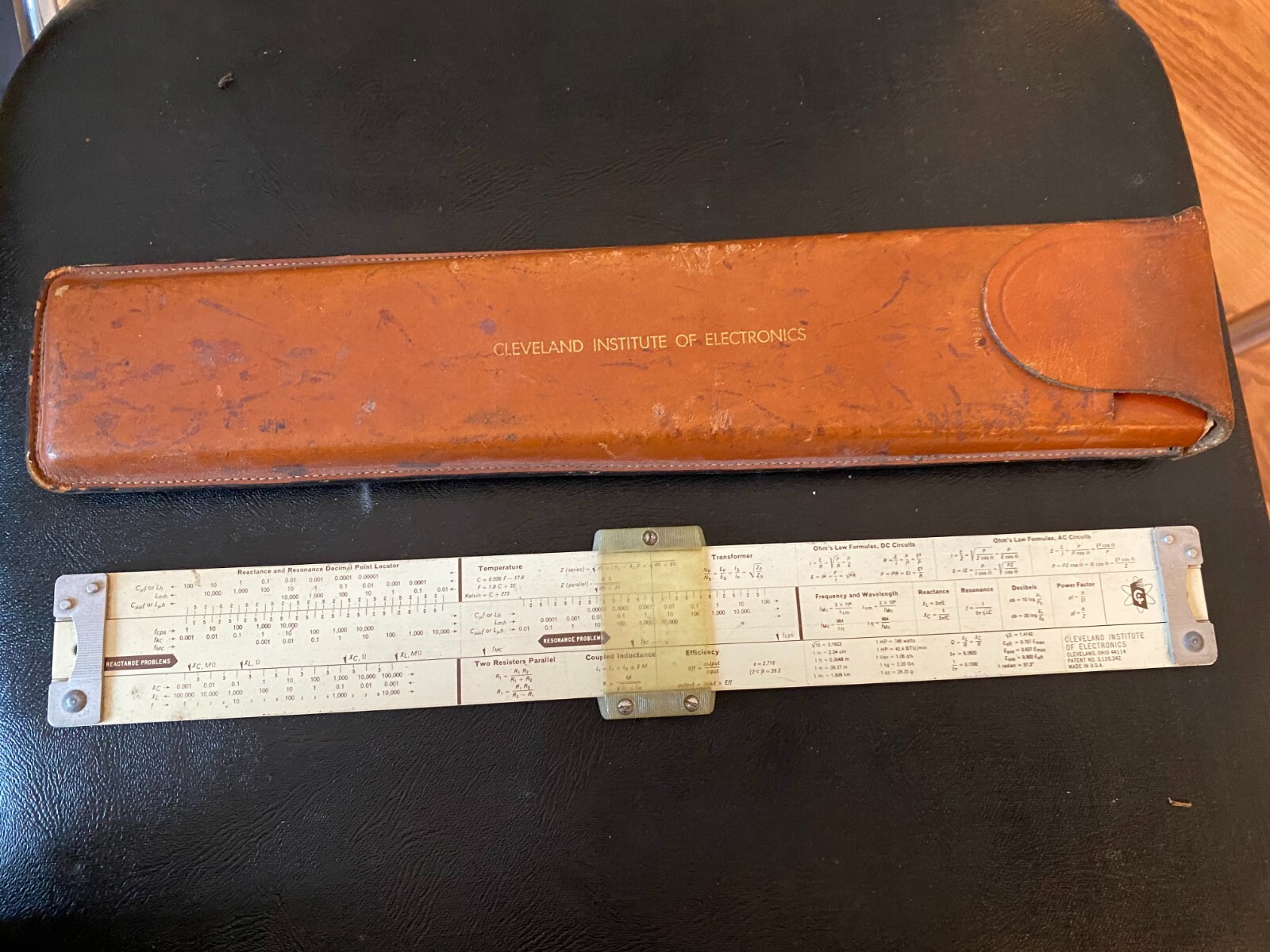 Pickett Slide Rule N-515-T Cleveland Institute of Electronics W/Leather ...