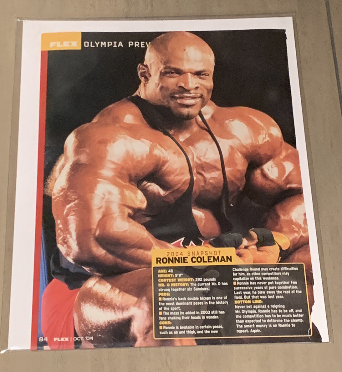 Ronnie Coleman Back Double Biceps