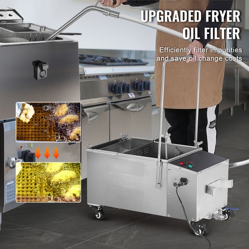 Uimoso Fryer Oil Filter Commercial Cooking Oil Filtration System 38L ...