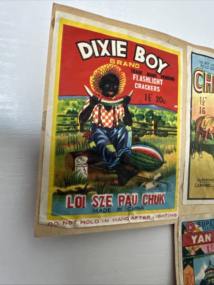 Vintage 1940's WWII Victory Firecrackers YAN KEE BOY, Dixie Labels ...