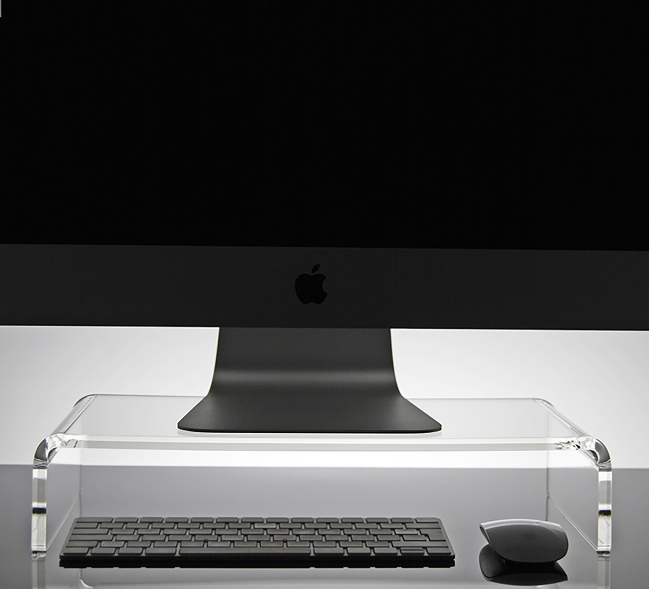 Supporto alzata monitor computer fisso in plexiglass Rea grande (43 x ...