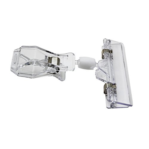 20-Pack Clear Plastic Rotatable POP Clip-on Style Merchandise Sign ...