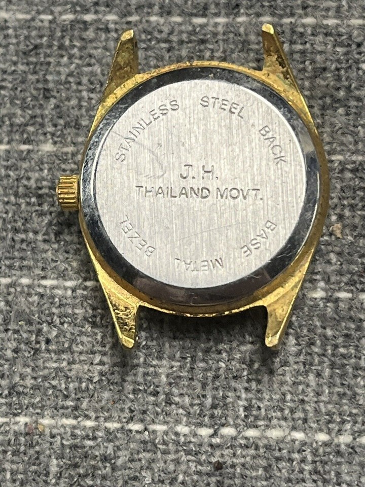 Xavier Quartz Black Dial Yellow Gold Plated Watch Ladies NO BAND | eBay