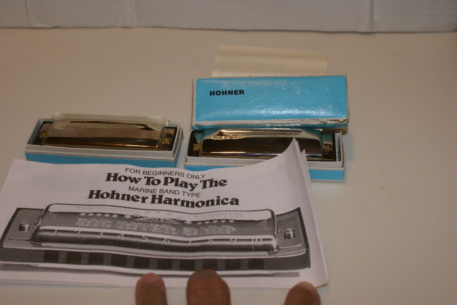 LOT OF 2 Hohner Harmonicas Key of C Stainless Steel CHINA ORIG.BOXES+INSTRUCTIO | eBay