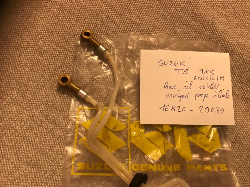 Suzuki TS 185 / 185 TS, araignée / tuyaux neufs pompe / NOS hose, oil outlet | eBay