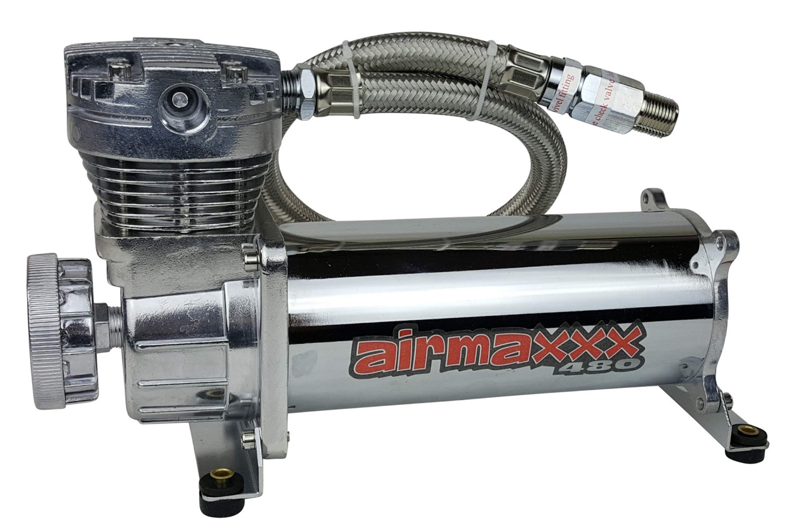 airmaxxx 480 Chrome Air Compressors 200 psi Switch Air Ride Suspension ...