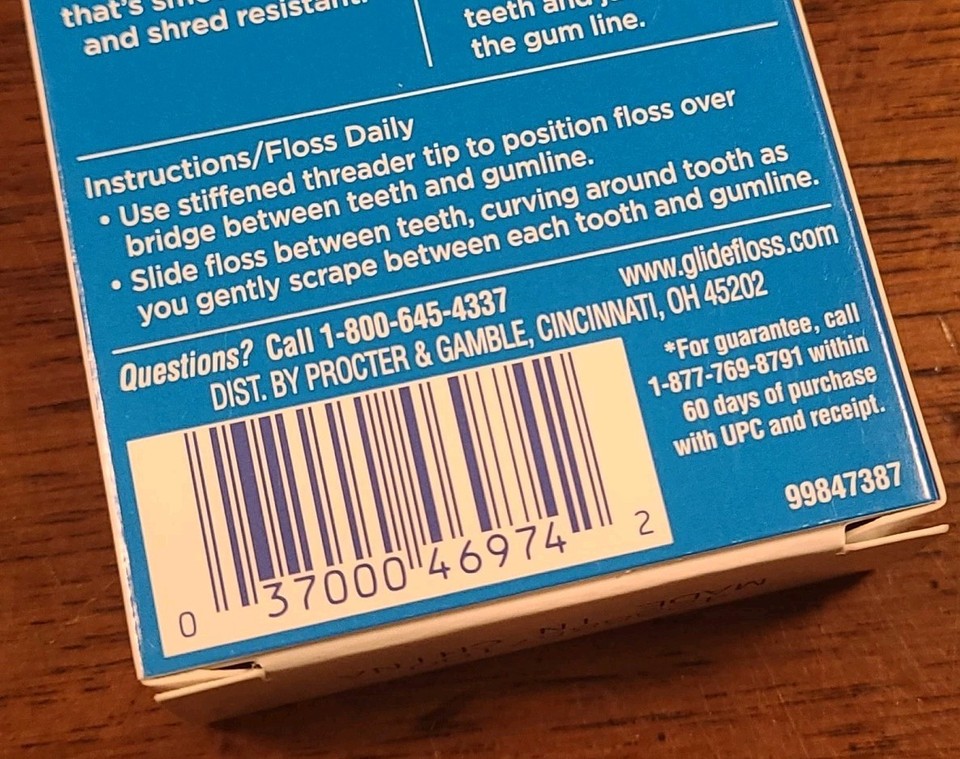 ORIGINAL Oral-B GLIDE Pro-Health Dental THREADER FLOSS 30 Single Use ...