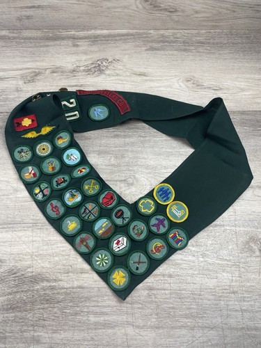 Vintage 1950s Girl Scouts Pin & Patch Sash Honors Awards Collection | eBay