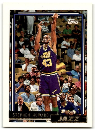 1992-93 Topps #272 Stephen Howard Gold Utah Jazz Rookie | eBay