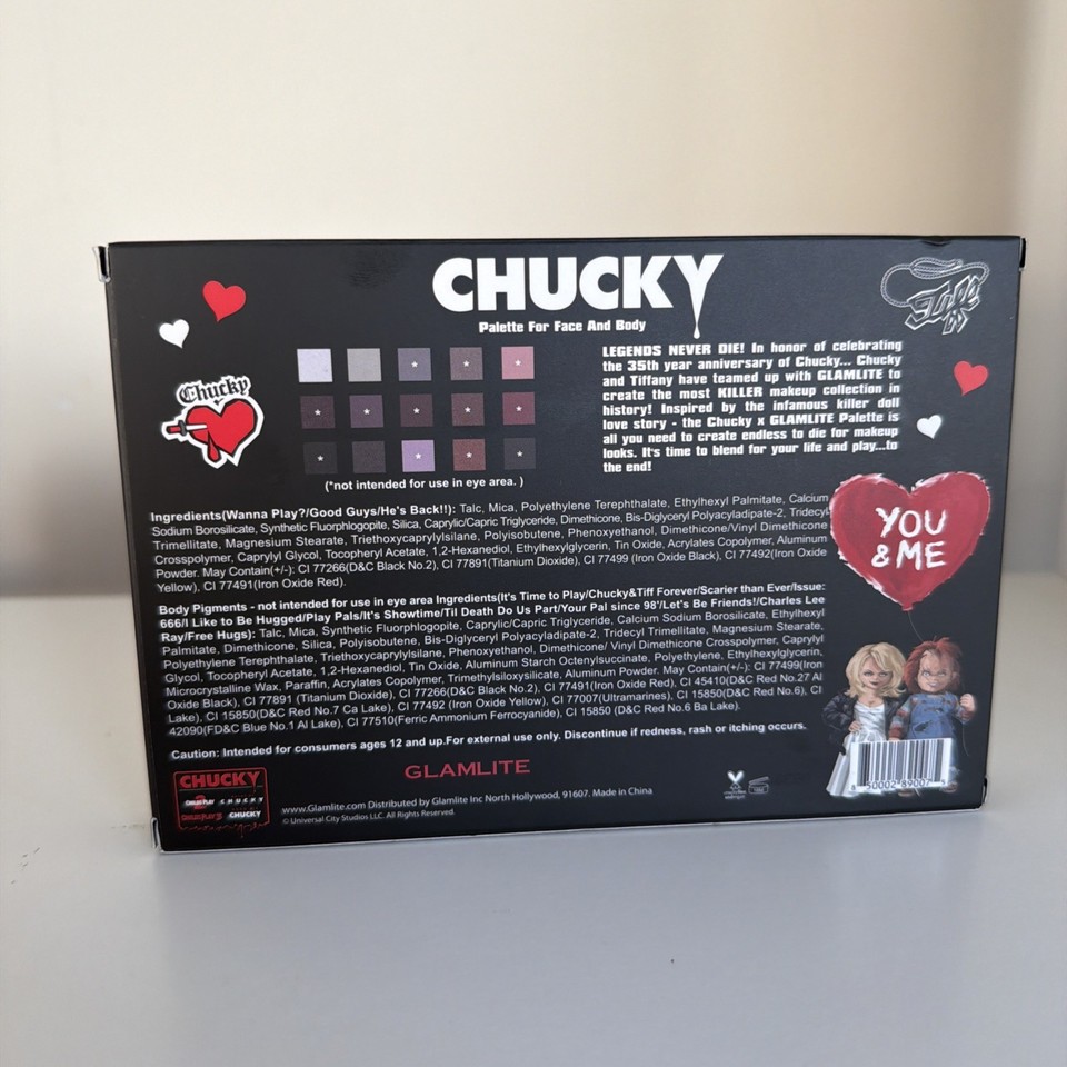 Chucky Doll Glamlite Eyeshadow Palette CRAZY IN LOVE Limited Edition ...