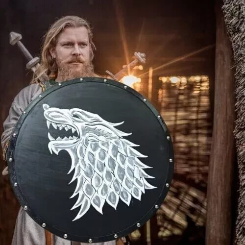 Medieval Designer Games of Thrones Ned Stark oak Dire wolf War Wooden ...