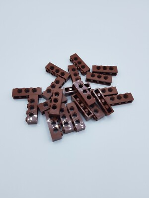 LEGO TECHNIC LOT 20 X BRICK 1X4 4.9 REDDISH BROWN REF 4733 / 6133765 ...