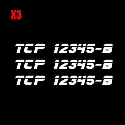 TCP Numbers Decal Sticker Private Limo Limousine Taxi Transportation ...