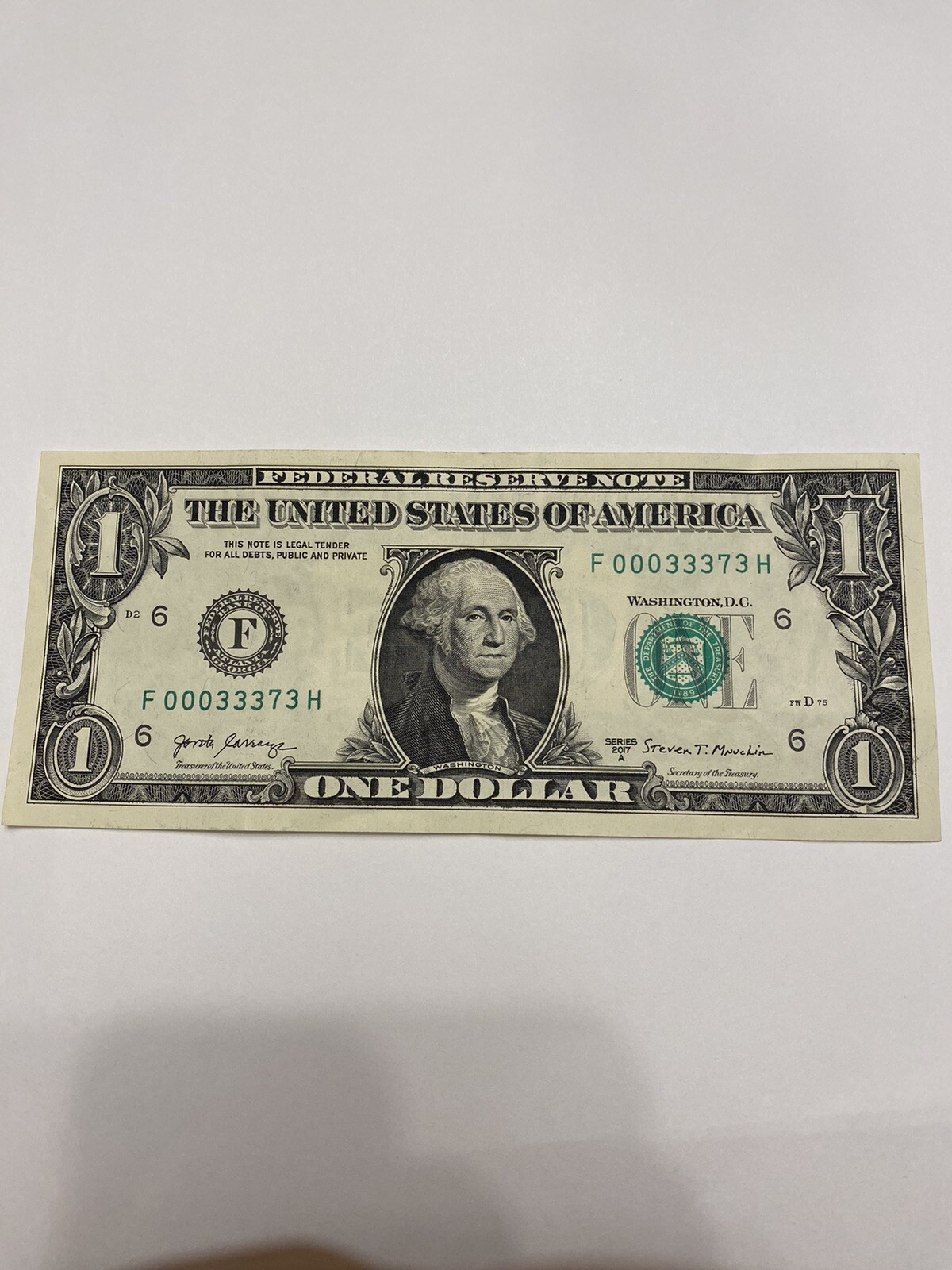 One Dollar Bill Low Serial Numbers | eBay