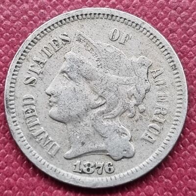 1876 Three Cent Nickel 3c Better Grade #53894 | eBay